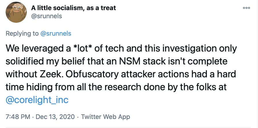 Detect SUNBURST Backdoor Attack With Corelight & Zeek | Corelight