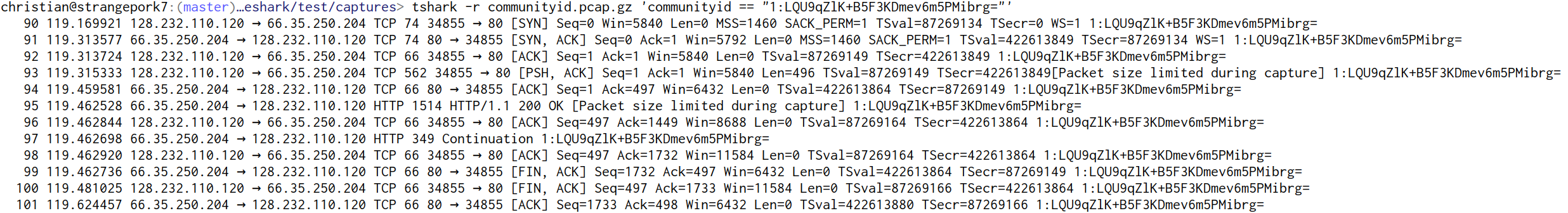 Community ID Support for Wireshark | Corelight