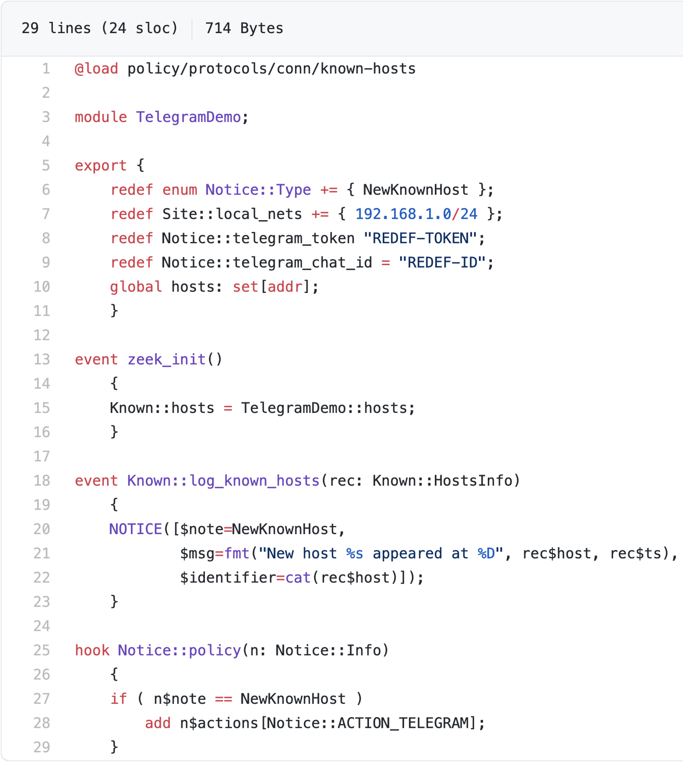 Telegram Zeek, You're My Main Notice | Corelight